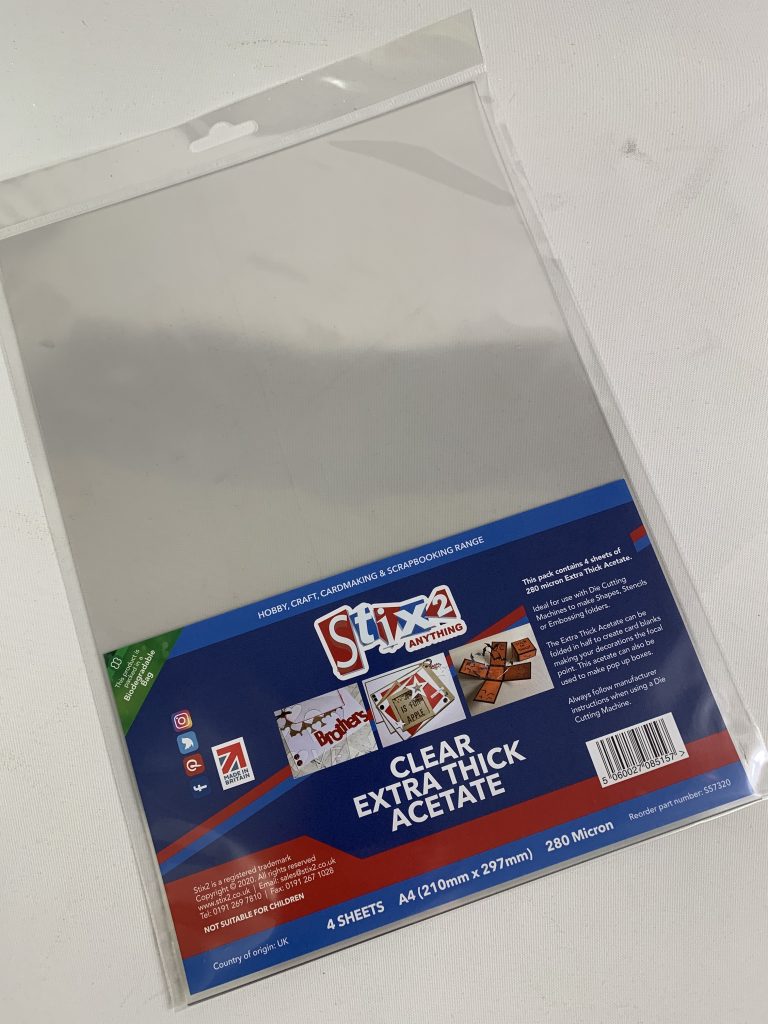 A4 Extra Thick Clear Acetate Sheets - 280 Micron thick - 210mm x 297mm ...
