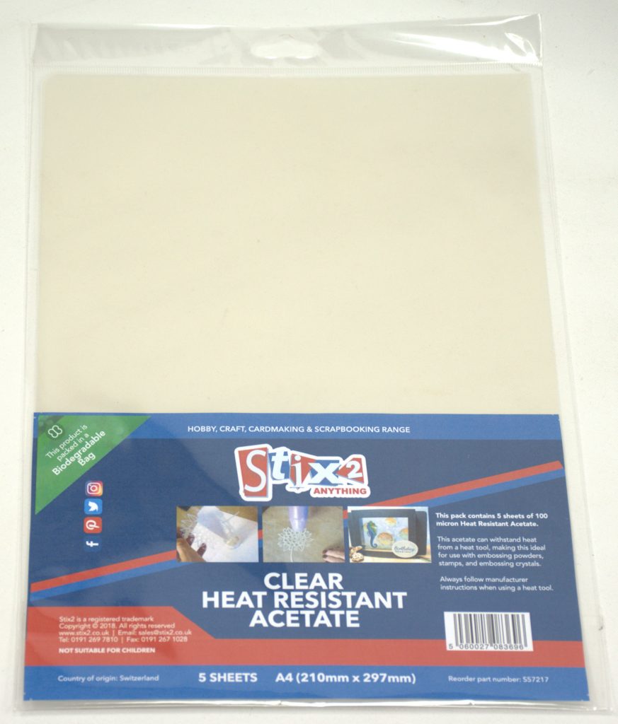 Clear Heat Resistant Acetate Sheets - 100 Micron thick - 210mm x 297mm ...