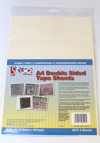 Double Sided A4 Adhesive Tape Sheets - 210mm x 297mm (A4) - Stix2