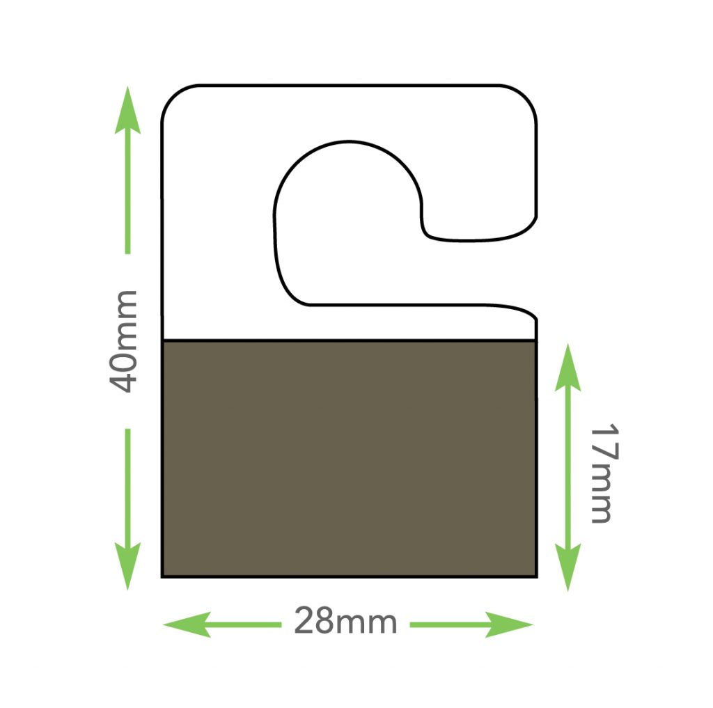 Rigid Hang Tabs - 48mm x 28mm 17mm x 28mm - Stix2