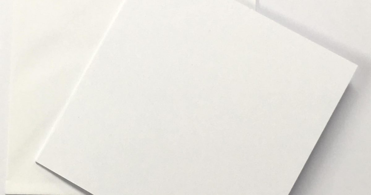 6" x 6" White 300GSM Card and Envelope - Stix2